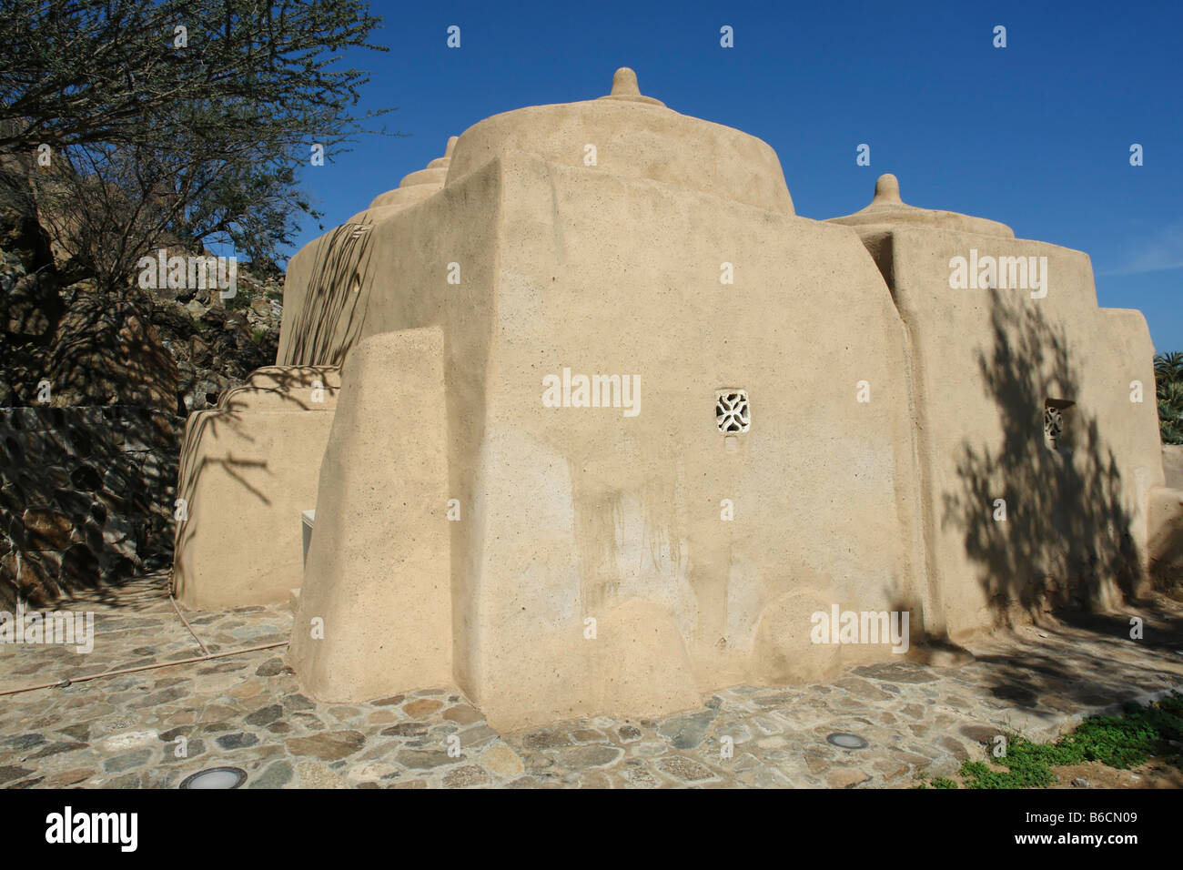 Facade of mosque, Bidiya Mosque, Fujairah, United Arab Emirates Stock ...