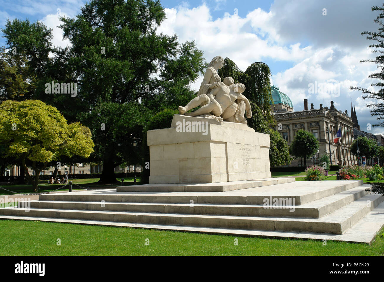 War memorial at republic square, Strasbourg, Bas-Rhin, Alsace, France ...