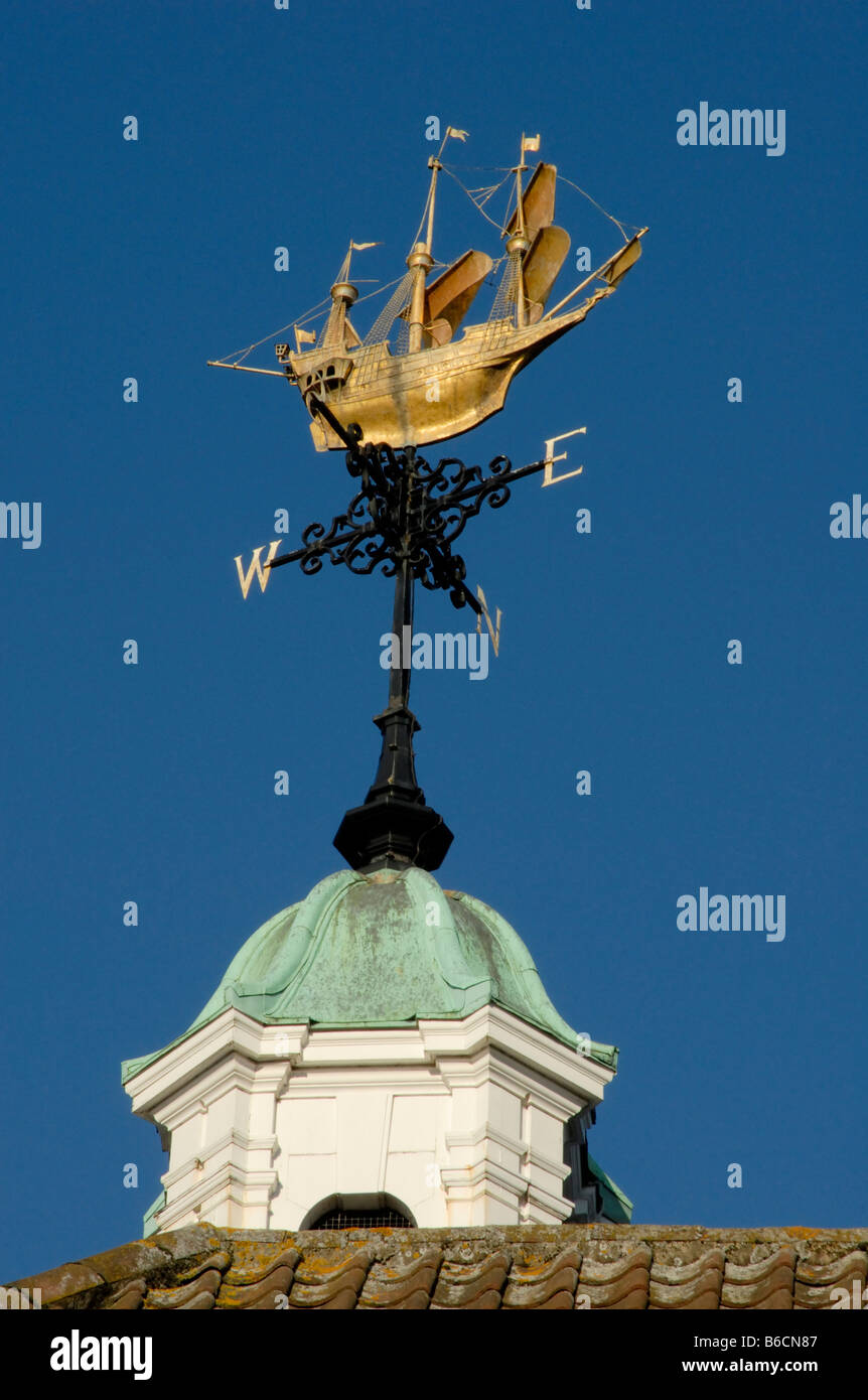 The Golden Hind weathervane on top of Farnham Town Hall Buildings ...
