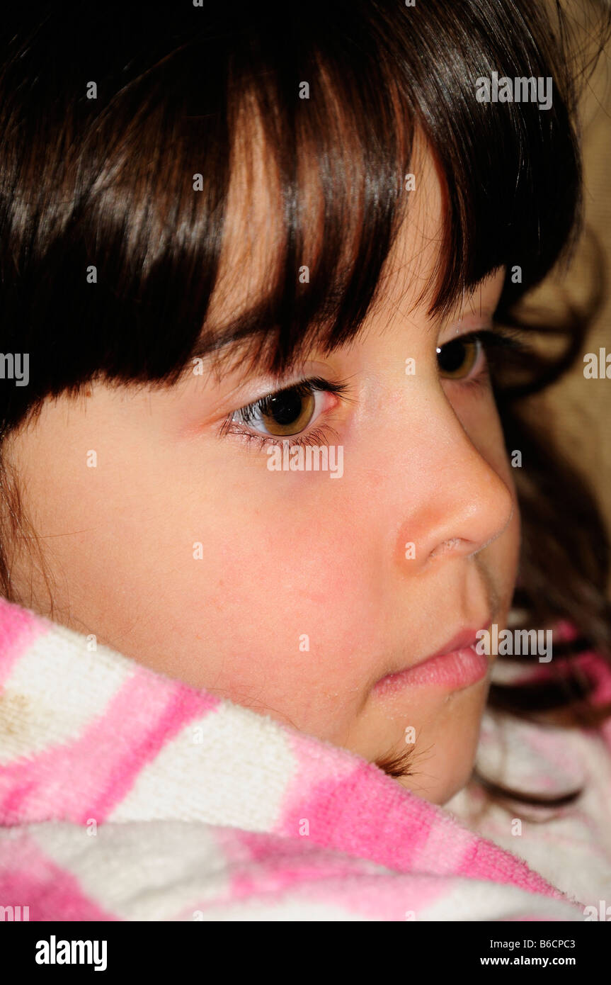 Profile of a Young Child Stock Photo - Alamy