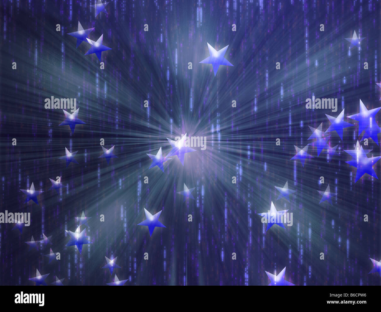 Abstract geometric wallpaper background of floating glowing stars Stock ...