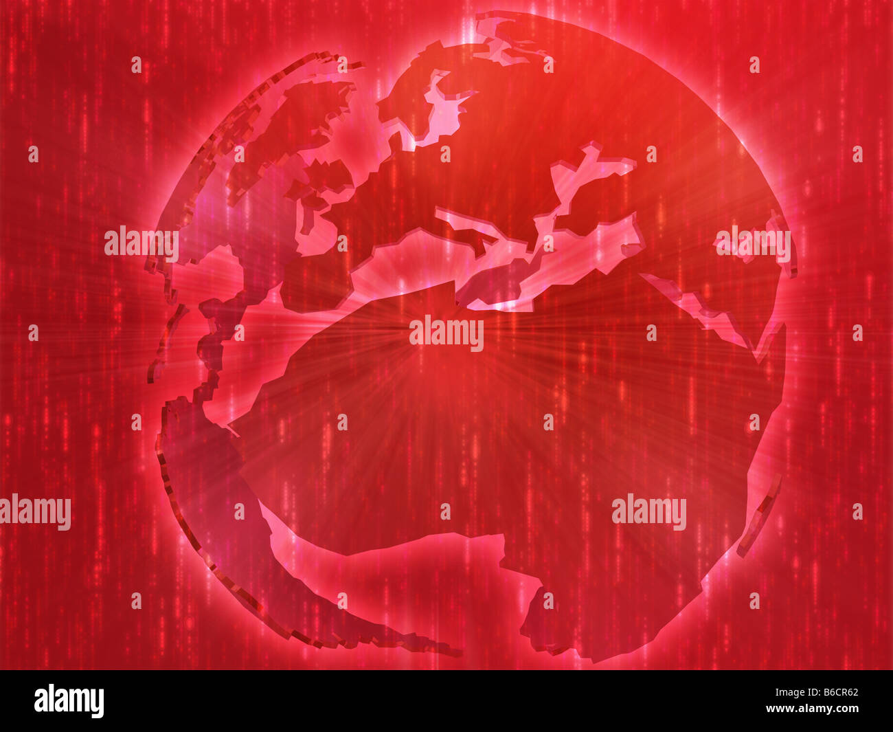 Map of the Europe on a spherical globe cartographical illustration ...
