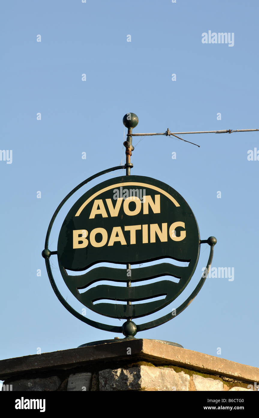 AVON BOATING sign, Stratford-upon-Avon, Warwickshire, England, UK Stock ...