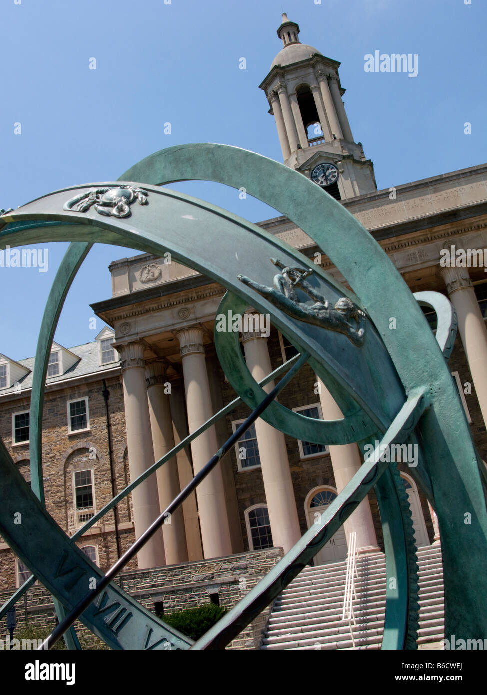 ARMILLARY SPHERE OLD MAIN BUILDING PENN STATE UNIVERSITY CAMPUS STATE ...