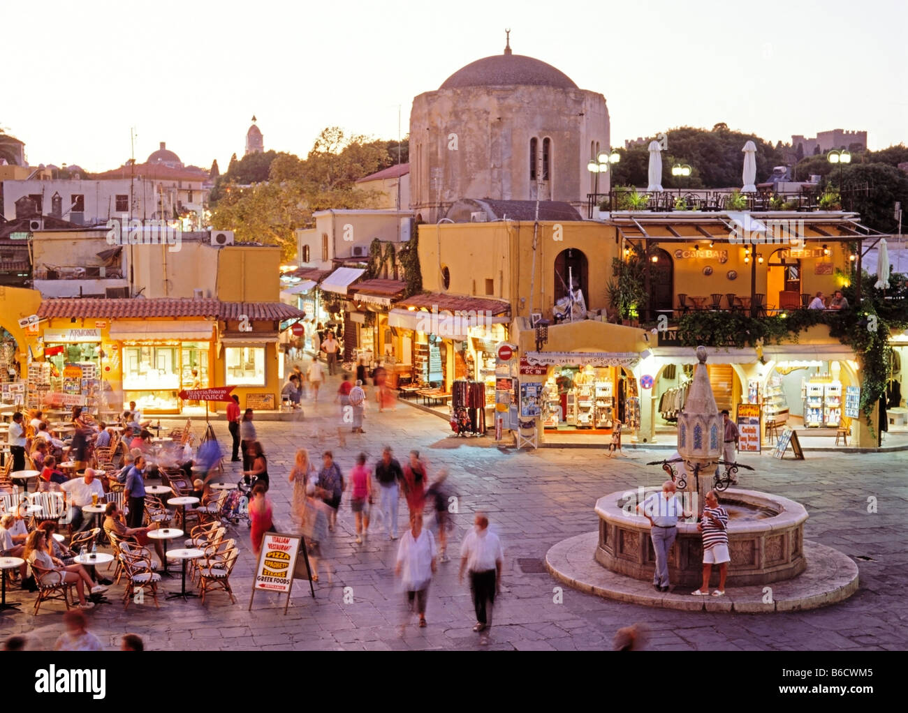 Greece, Rhodes, Rhodes Old Town, Argykastron Square Stock Photo - Alamy