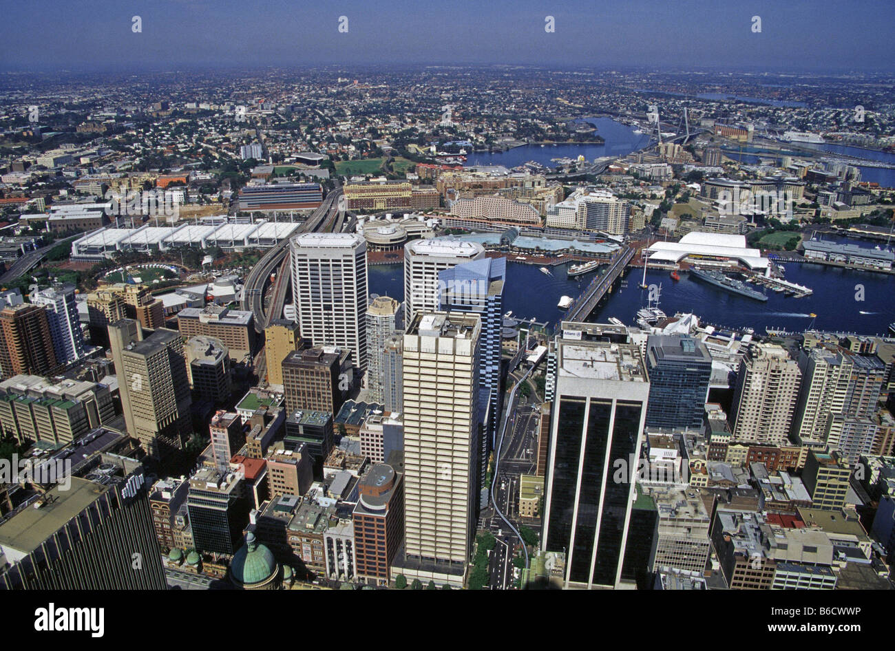 Aerial view of city Stock Photo - Alamy