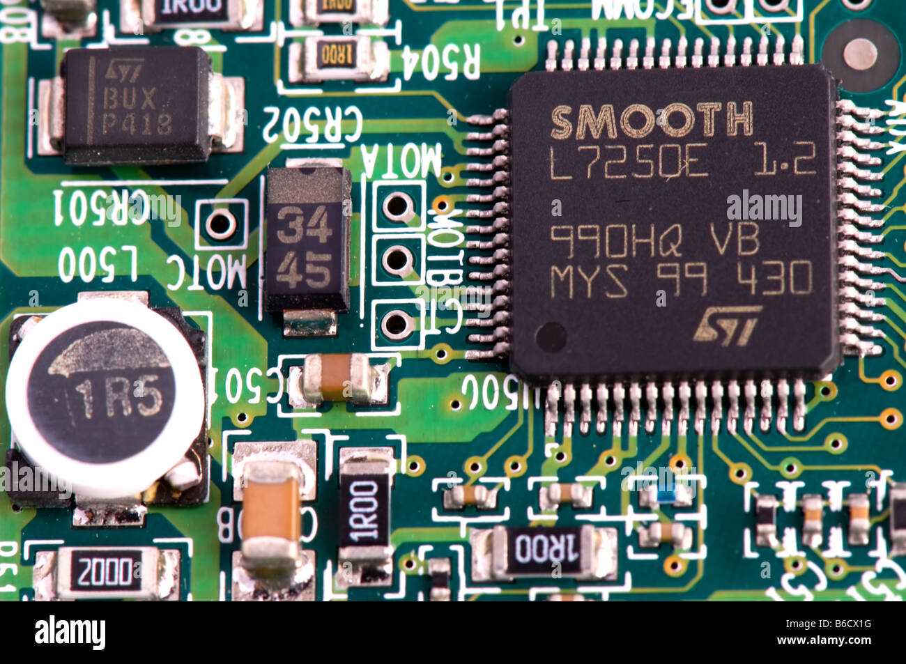 Details of electronic circuit board Stock Photo - Alamy