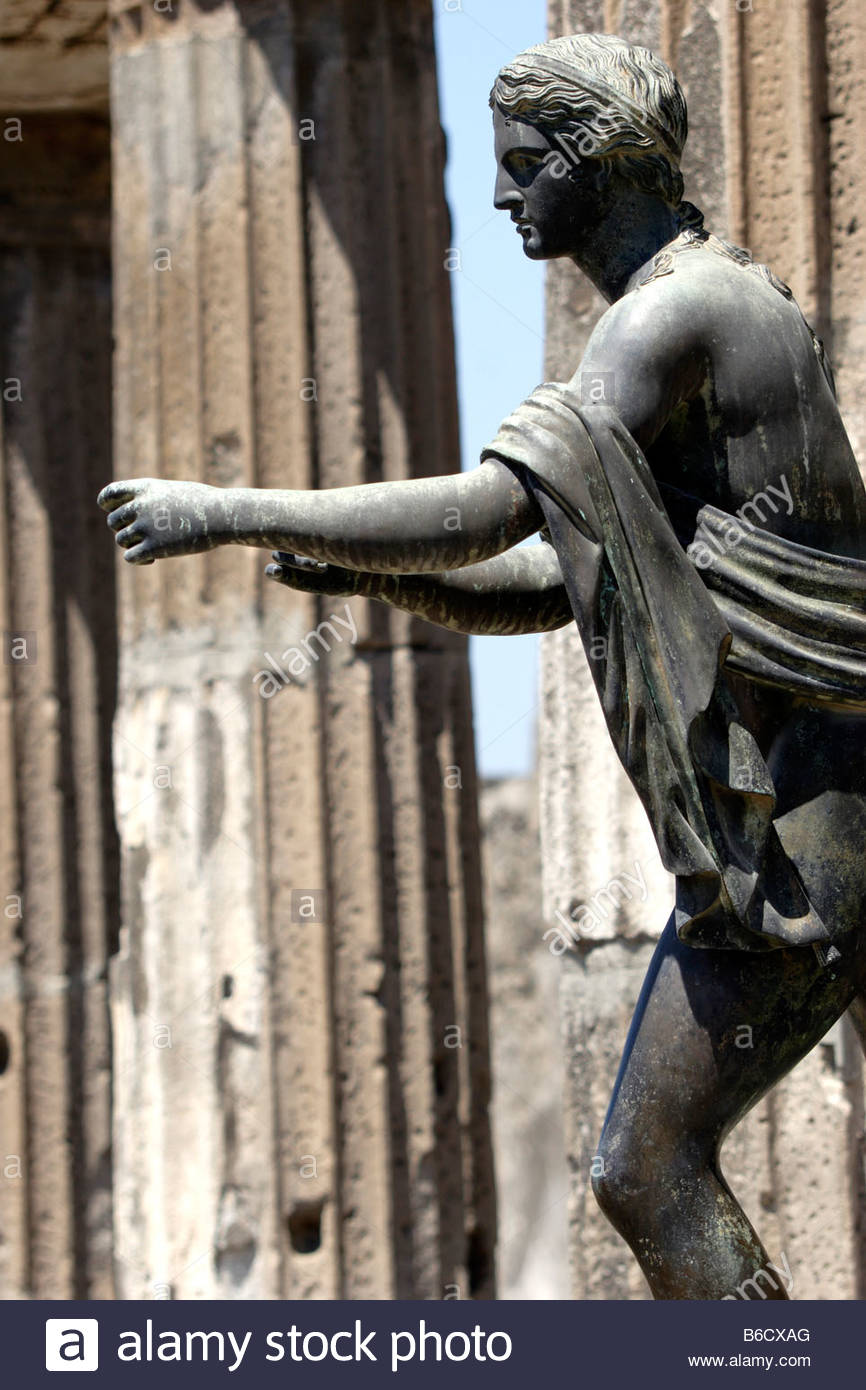 Statue Apollo In Pompeii Stock Photos & Statue Apollo In Pompeii Stock ...