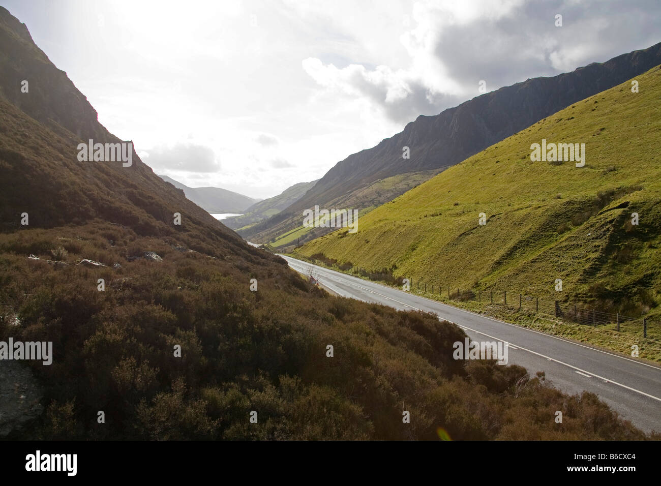 Mountain road with view in North Wales.Horizontal 81748 North Wales ...