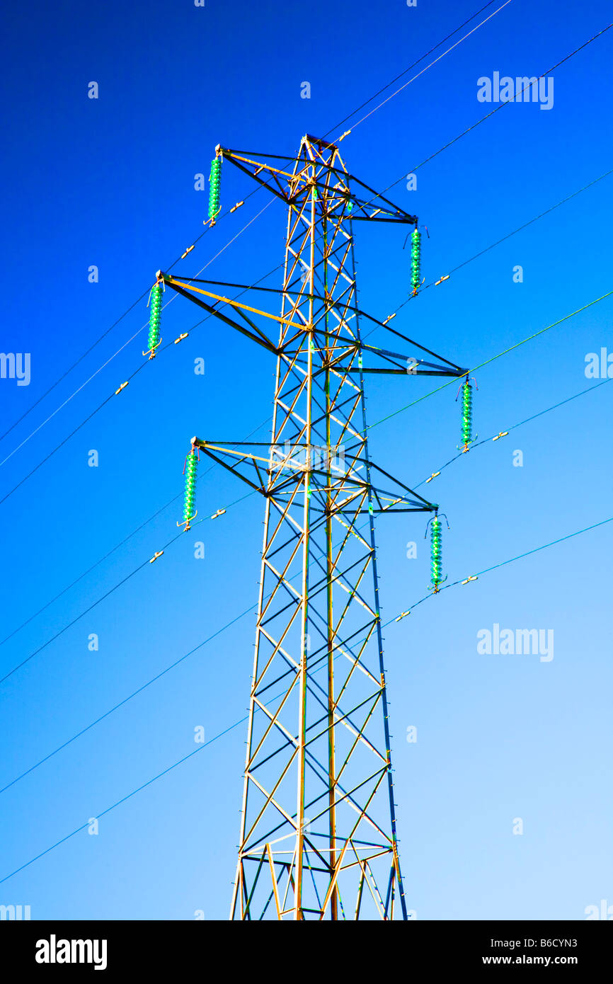 Pylon & Power Lines Stock Photo - Alamy