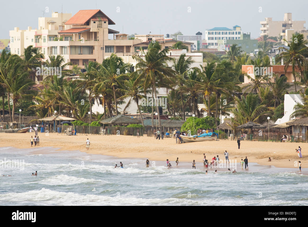 Local people on a beach in Columbo (capital of Sri Lanka Stock Photo ...