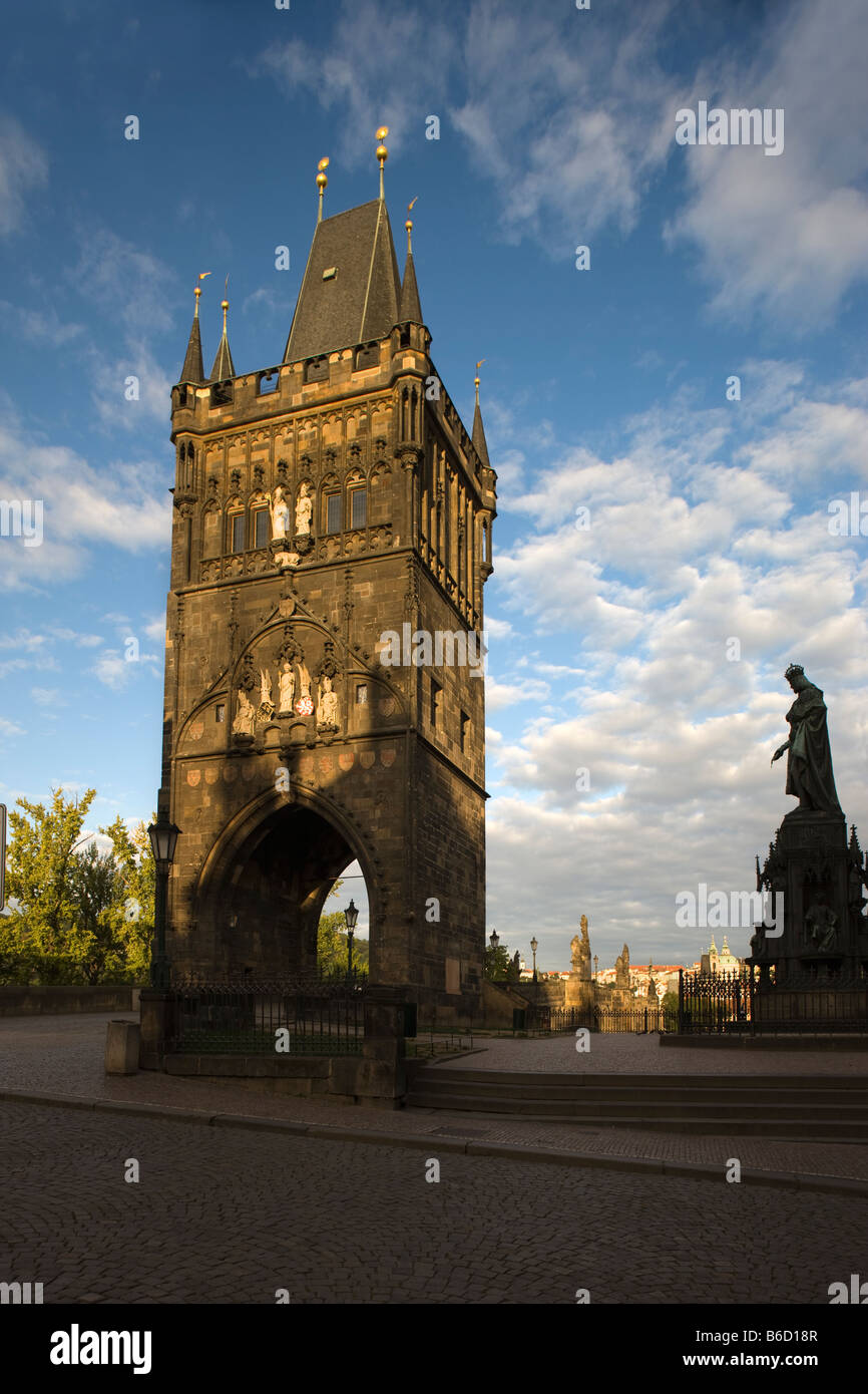 KING CHARLES IV BRIDGE KNIGHTS SQUARE OLD TOWN STARE MESTO PRAGUE CZECH ...