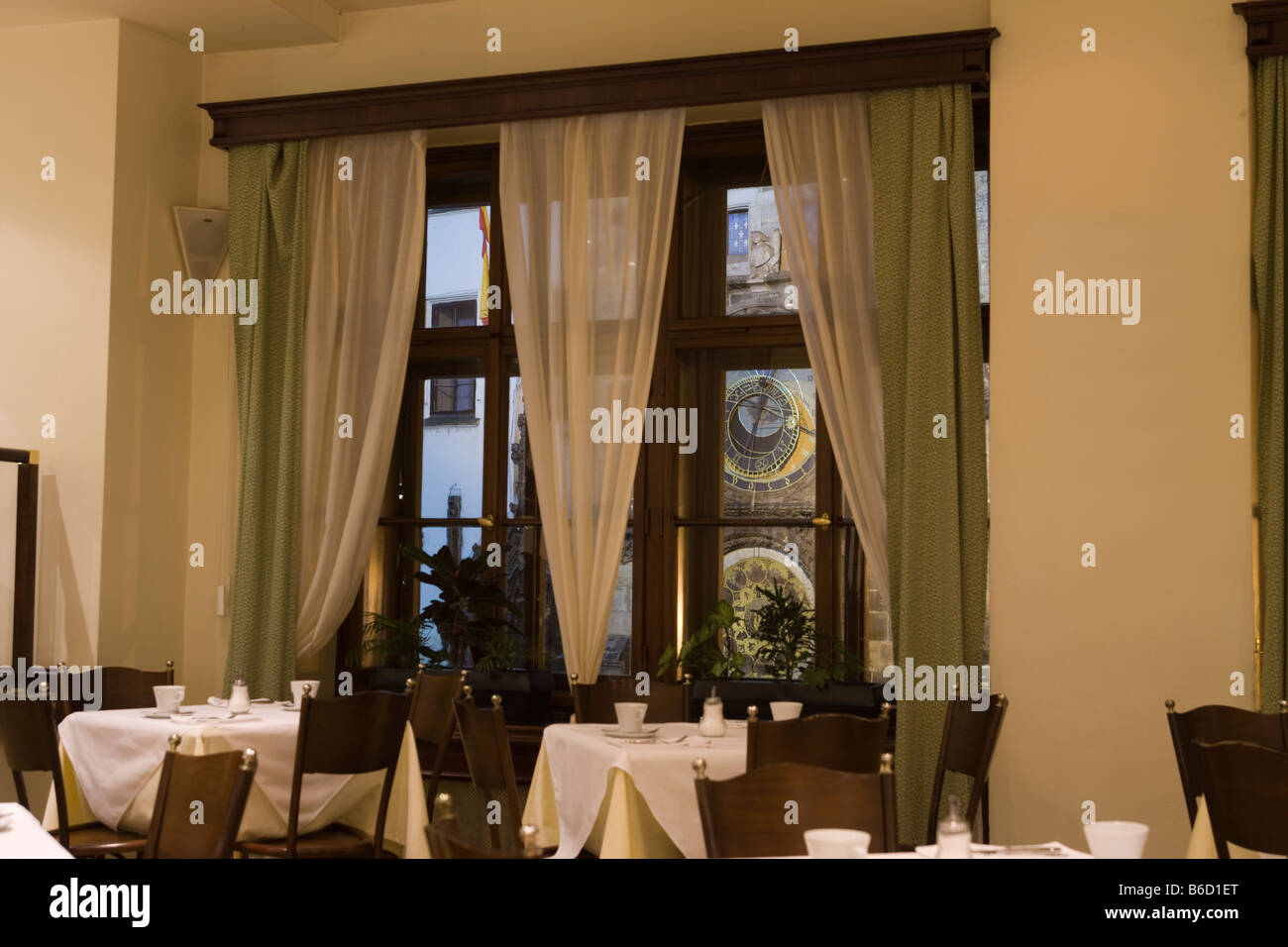 GRAND HOTEL CAFE OVERLOOKING ASTRONOMICAL CLOCK OLD TOWN SQUARE STARE ...