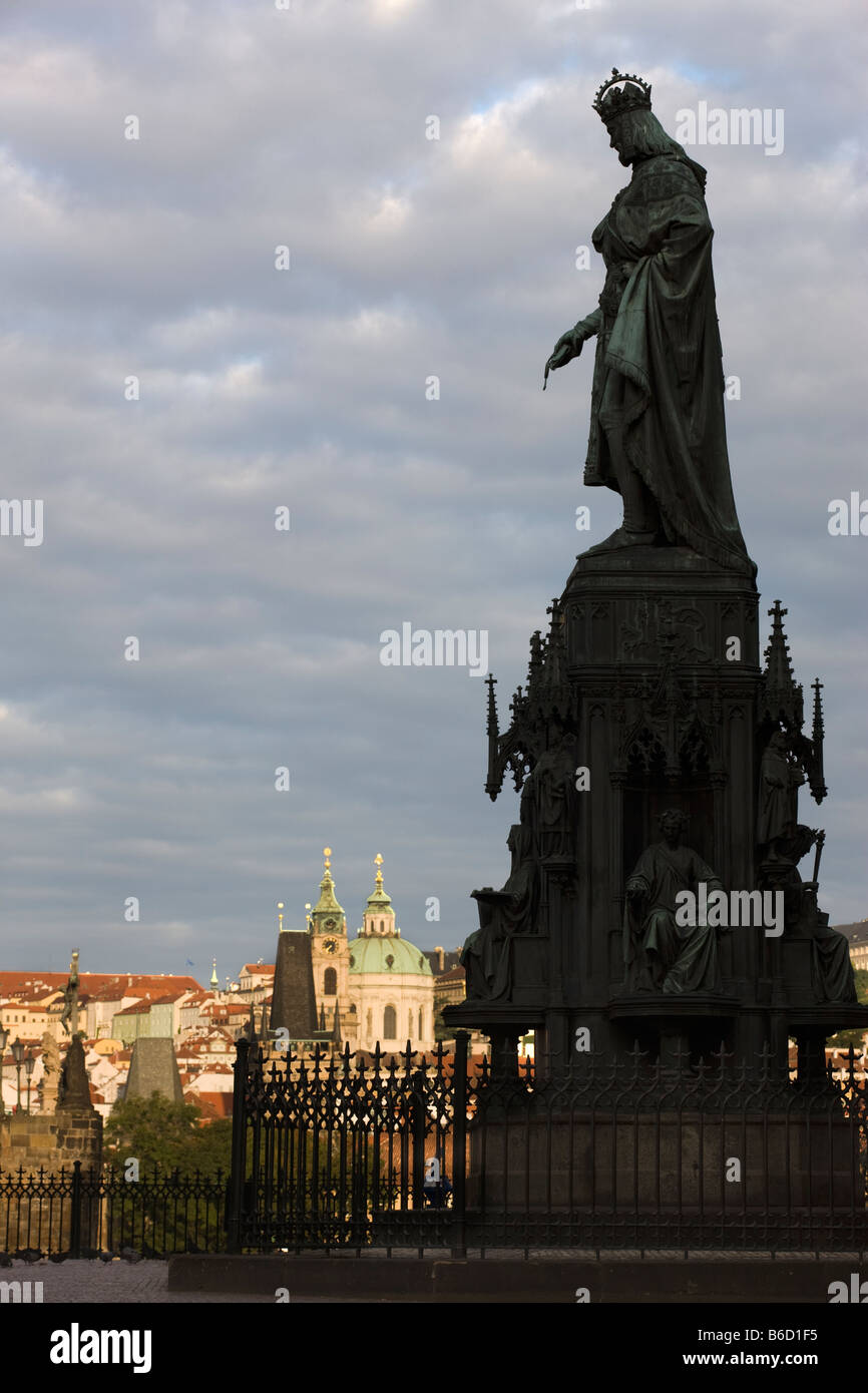 KING CHARLES IV STATUE KNIGHTS SQUARE OLD TOWN STARE MESTO PRAGUE CZECH ...