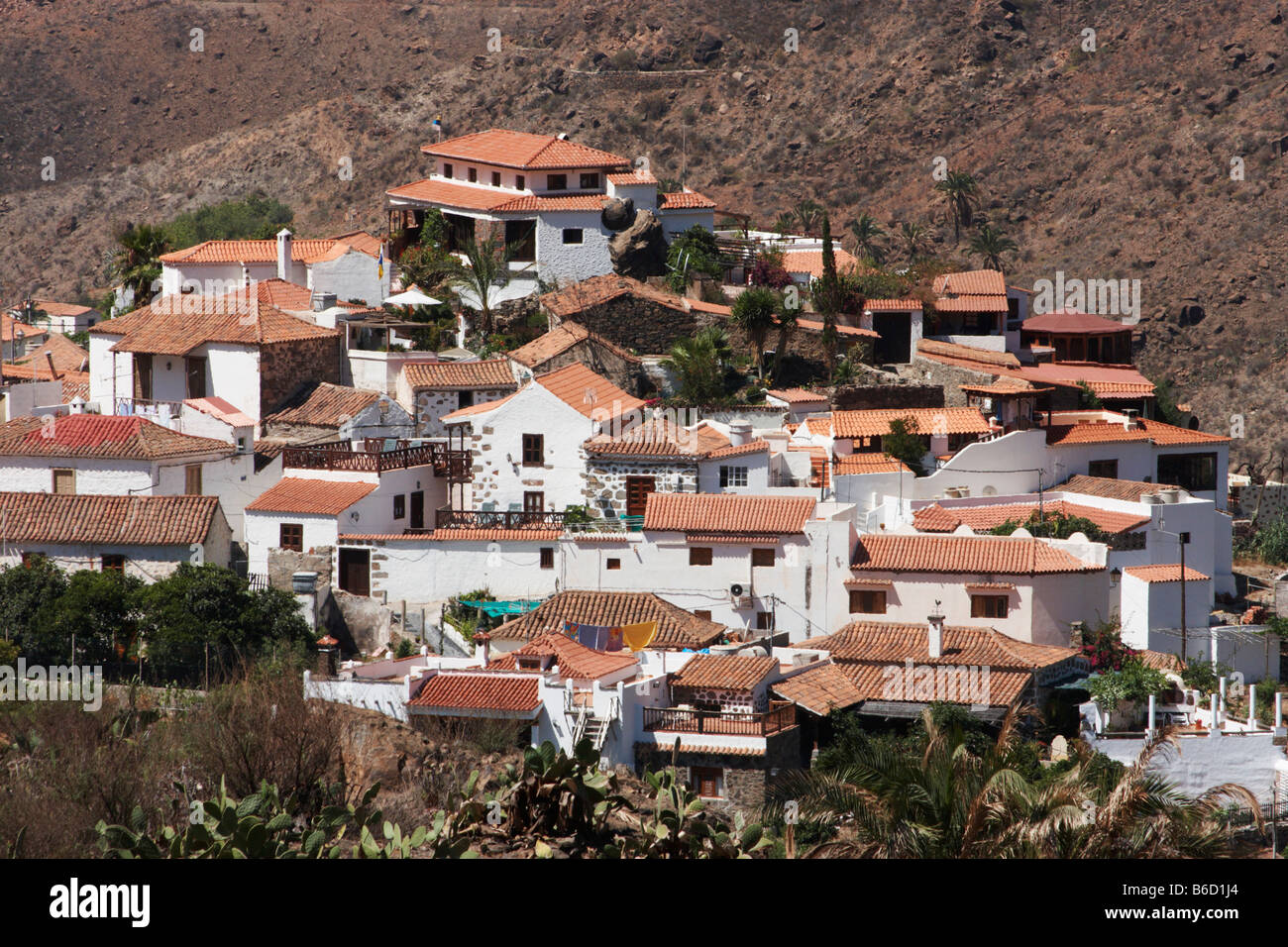 Gran Canaria: Fataga Village Stock Photo - Alamy