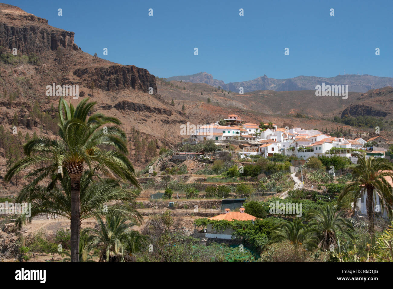 Gran Canaria: Fataga Village Stock Photo - Alamy