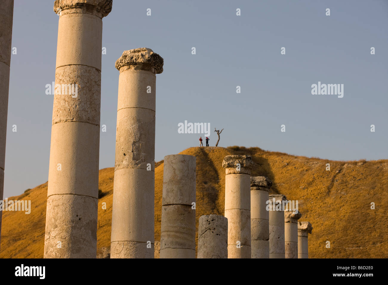 PALLADIUS STREET BYZANTINE COLONNADE RUINS TEL BEIT SHEAN NATIONAL PARK ...