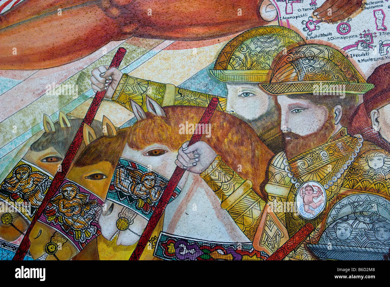 Mexican mural detail in San Miguel de Allende Stock Photo - Alamy