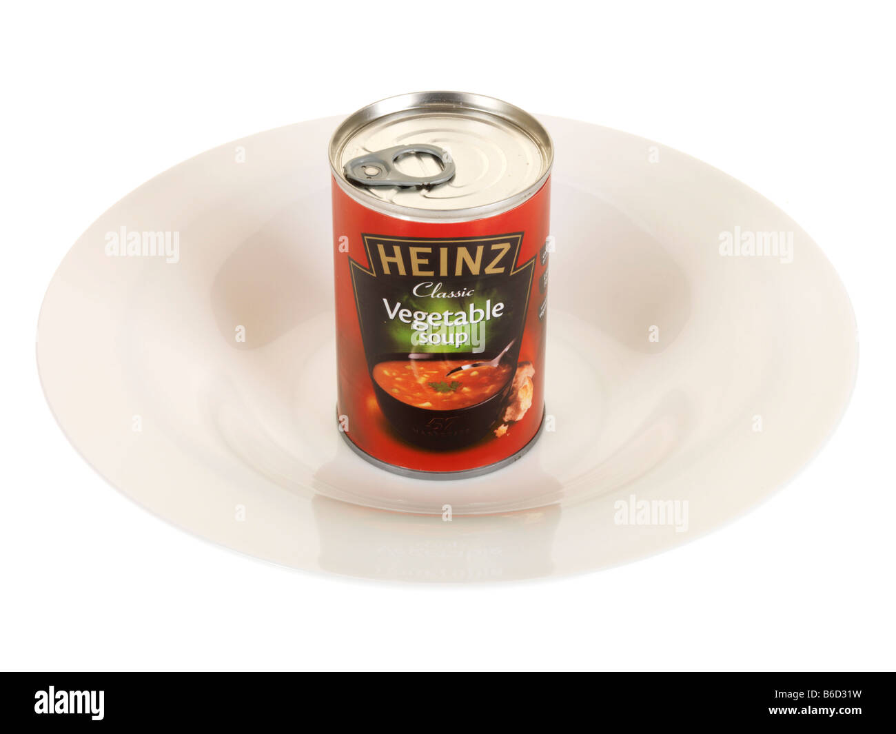 Branded Tin Or Can Of Heinz Classic Vegetable Soup Isolated Against A ...