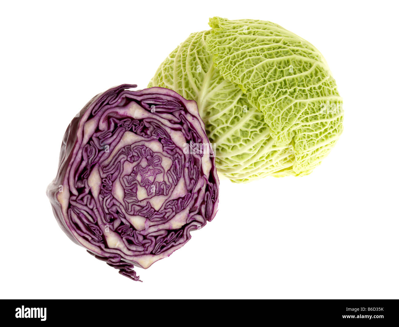 Red and Green Cabbage Stock Photo - Alamy