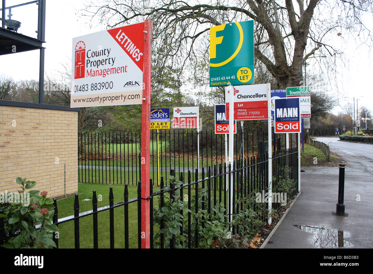 Estate Agents Boards Estate Agent Boards High Resolution Stock ...