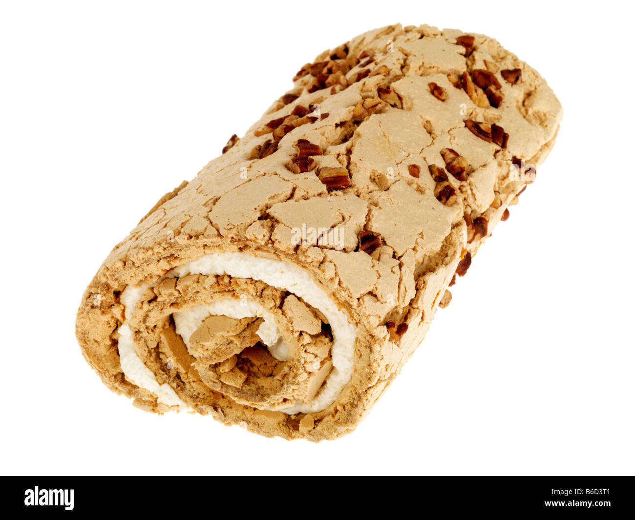 Pecan And Toffee Roulade Stock Photo - Alamy
