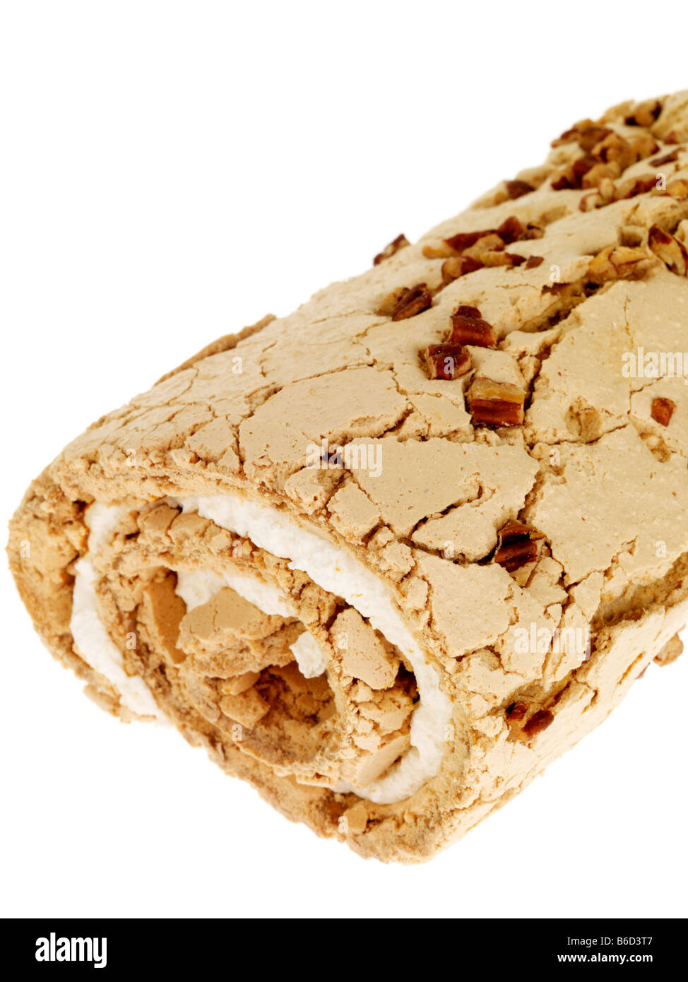 Pecan And Toffee Roulade Stock Photo - Alamy
