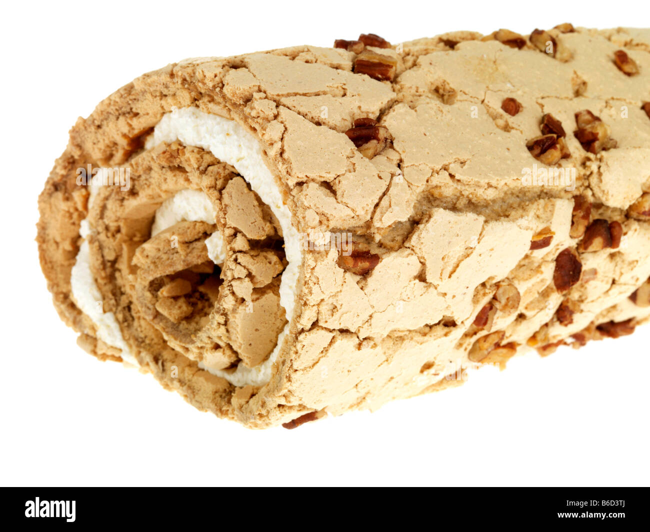 Pecan And Toffee Roulade Stock Photo - Alamy