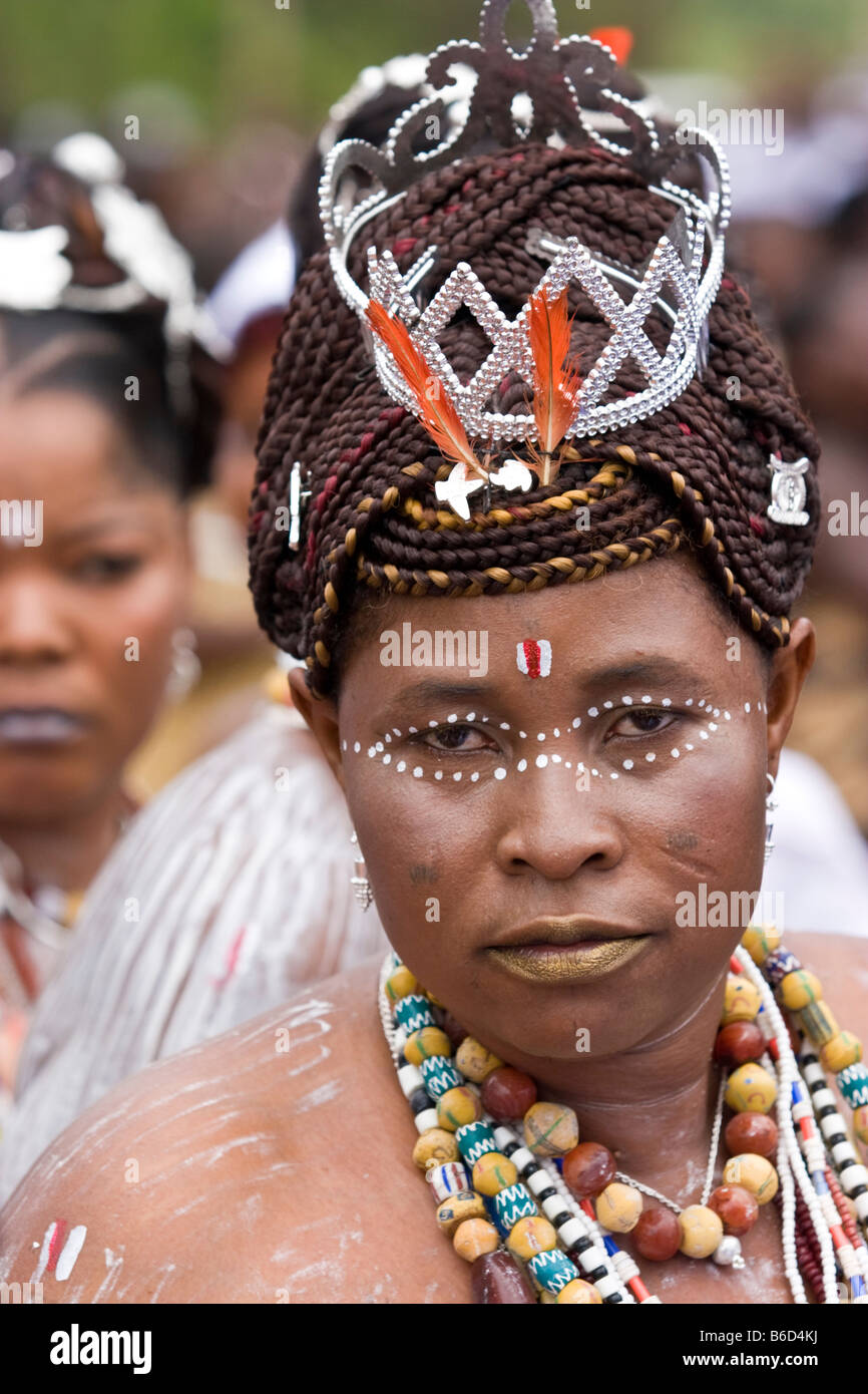 Voodoo priest mami wata portrait, Aneho, Togo Africa Stock Photo - Alamy