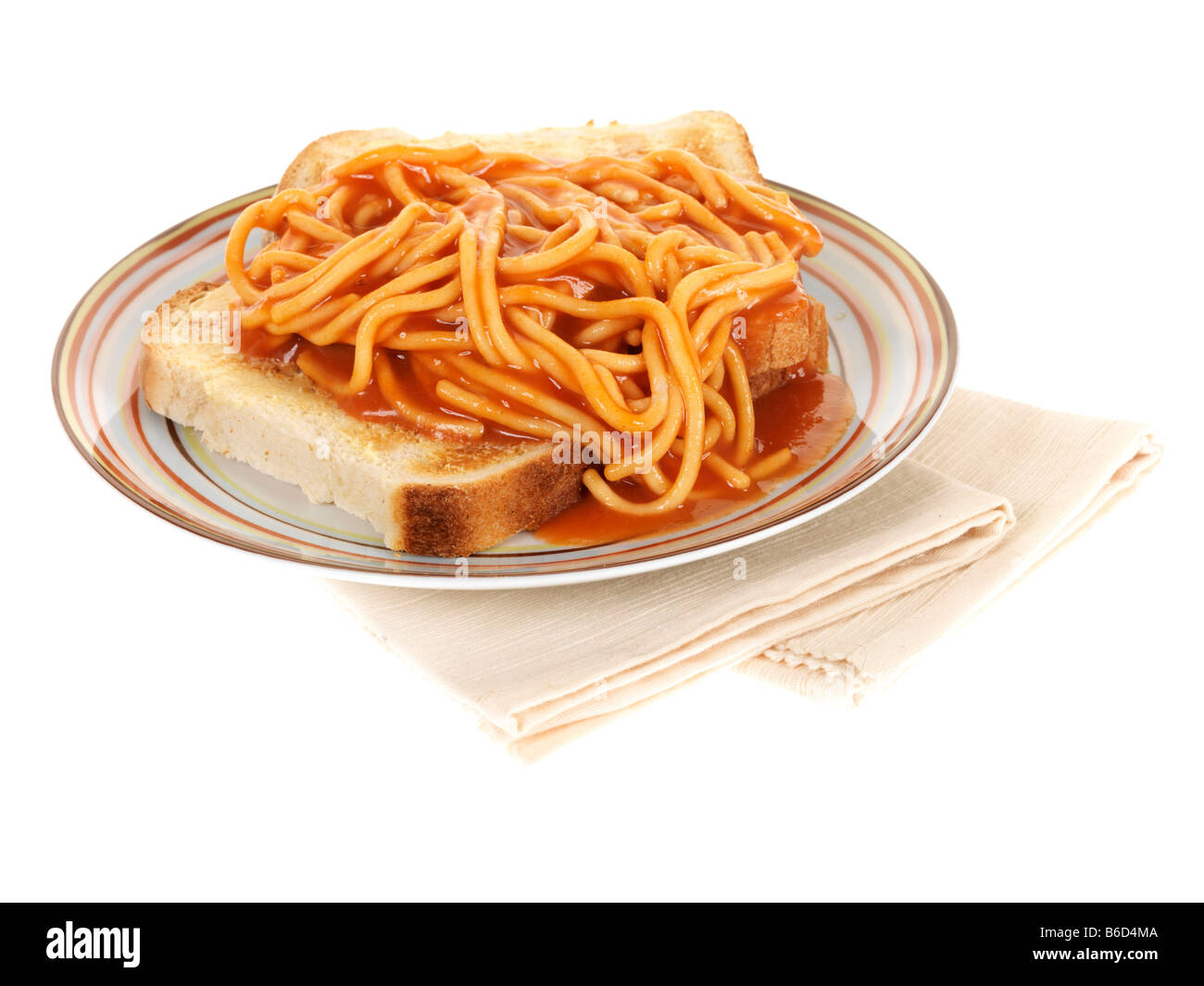 Tinned Spaghetti on Toast Stock Photo - Alamy