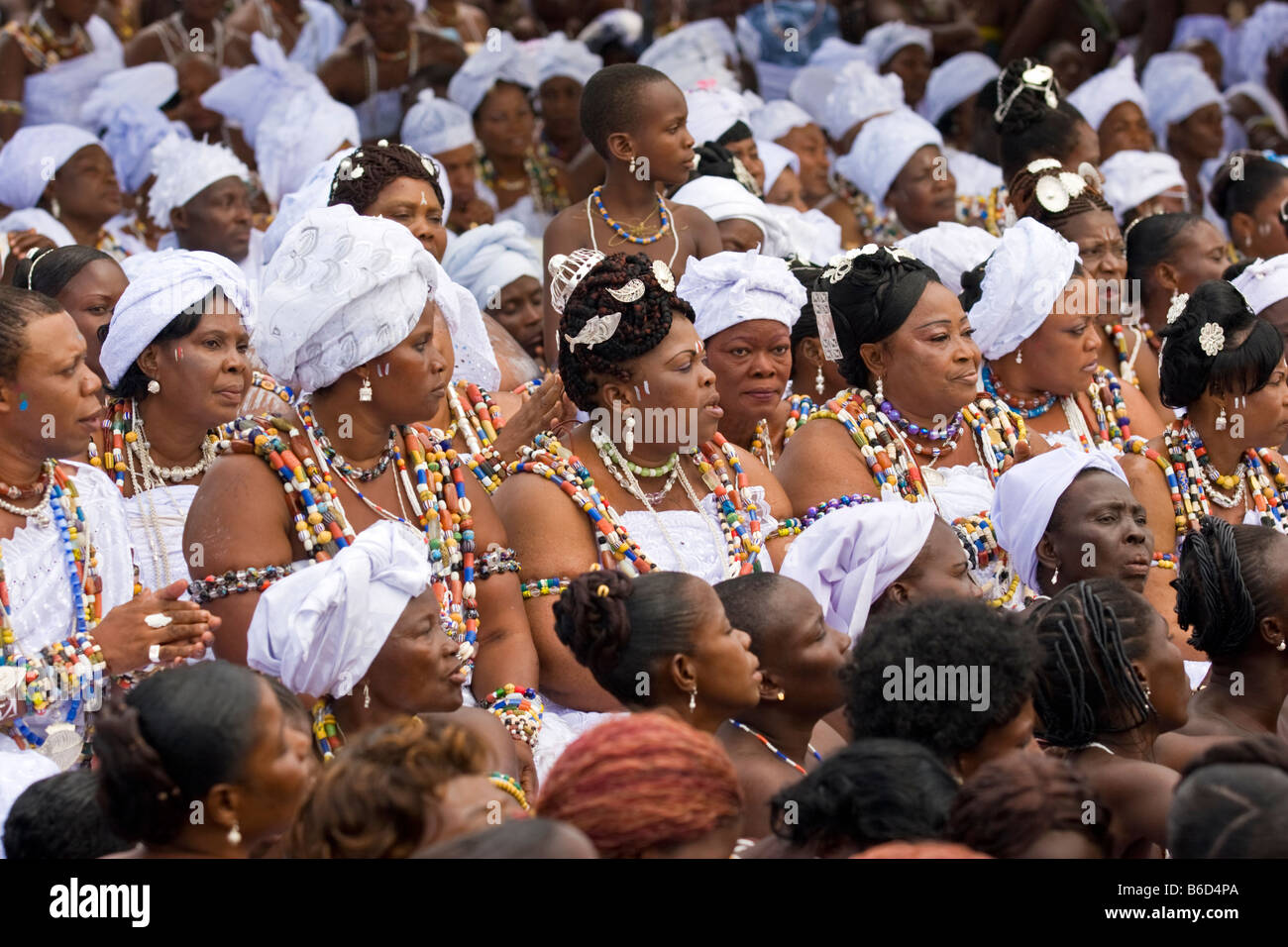 Women Voodoo priests during Epe Ekpe ceremony, Aneho, Togo, West Africa ...