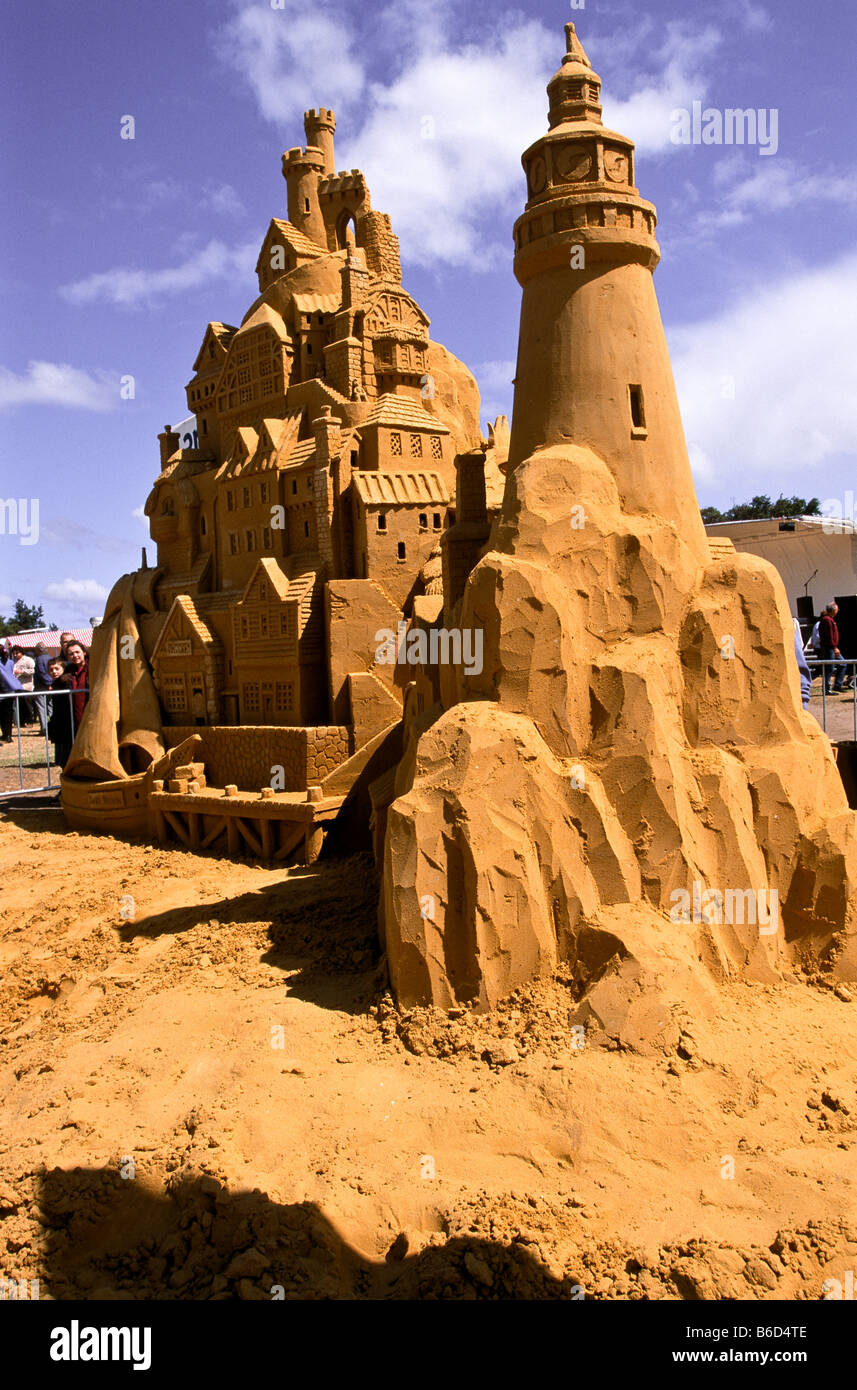 Sand castle building competition Rye Victoria, Australia Stock Photo ...