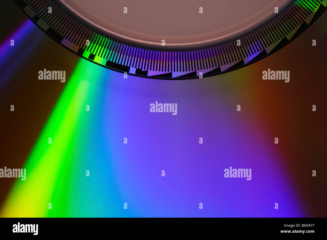Light Shining on CD Producing Colors Stock Photo - Alamy