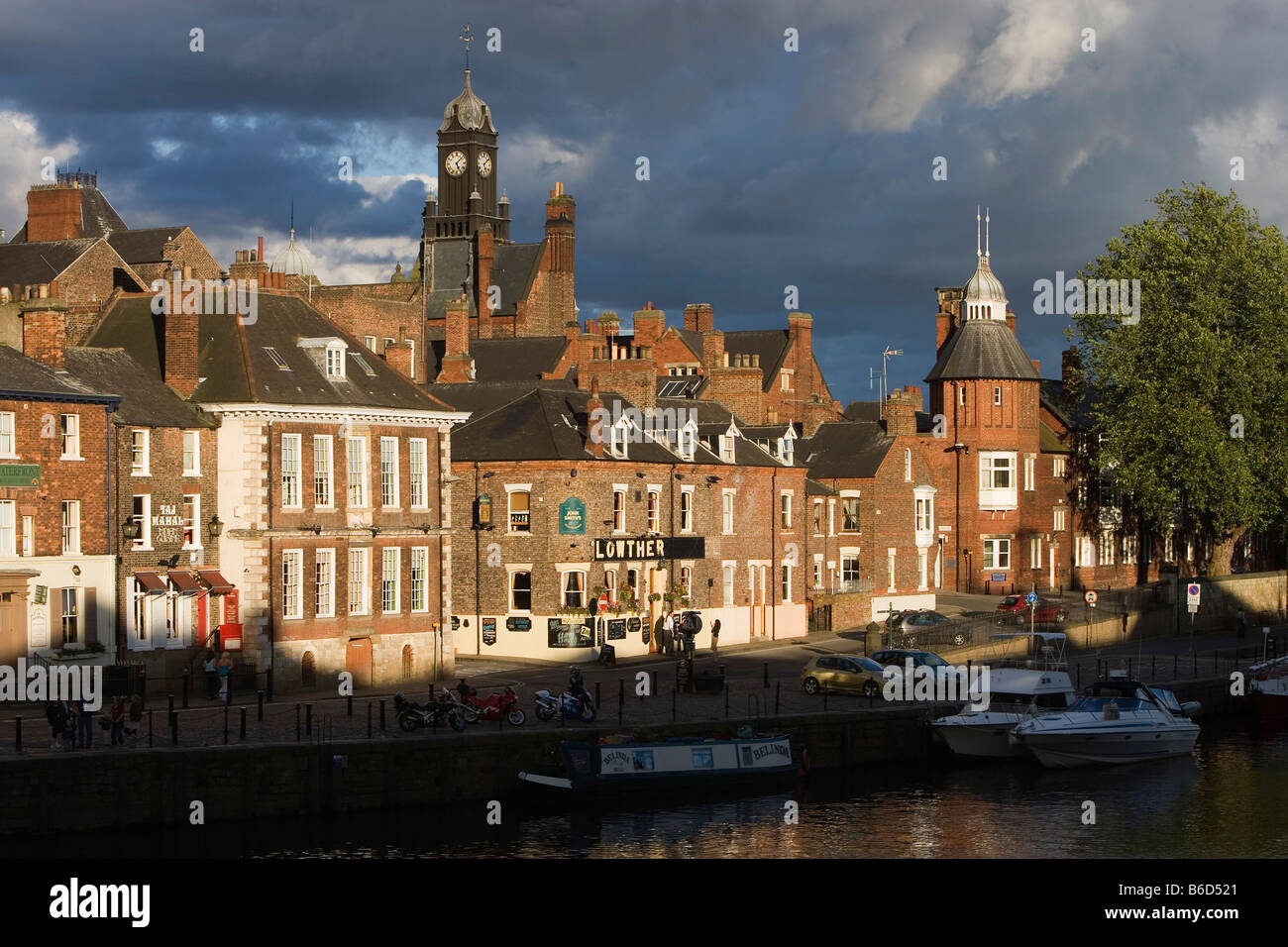 York Ouse River quays riverside York Magistrates Court typical ...