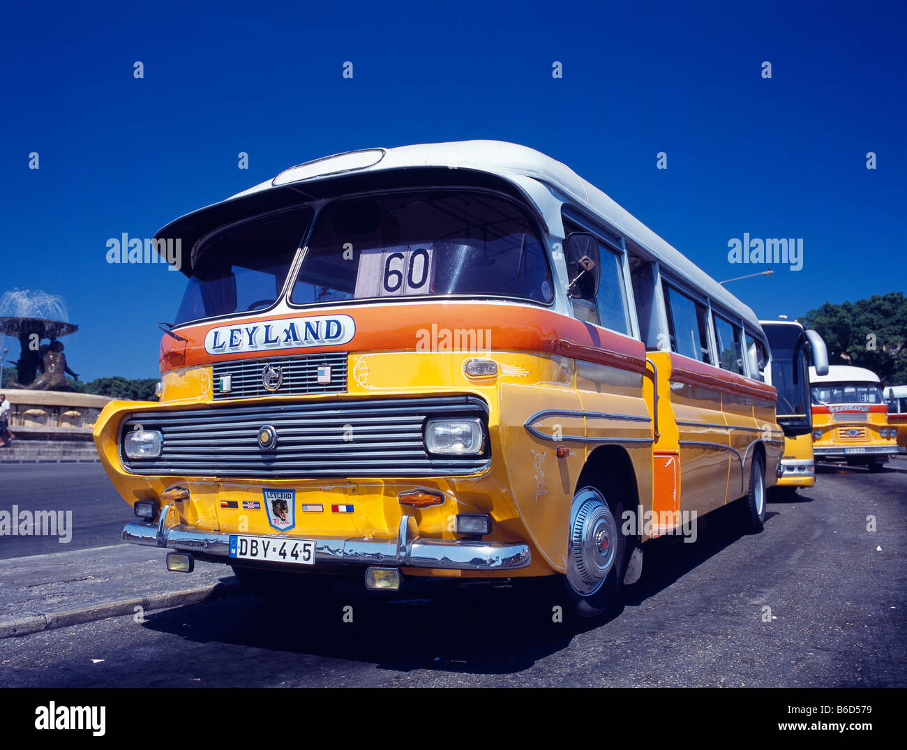 Valletta, Old Yellow Bus Stock Photo - Alamy