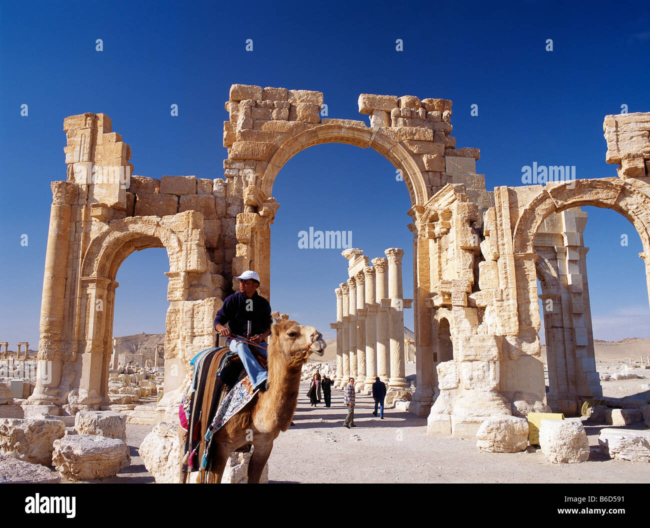Syria, Palmyra, Monumental Gateway Stock Photo - Alamy