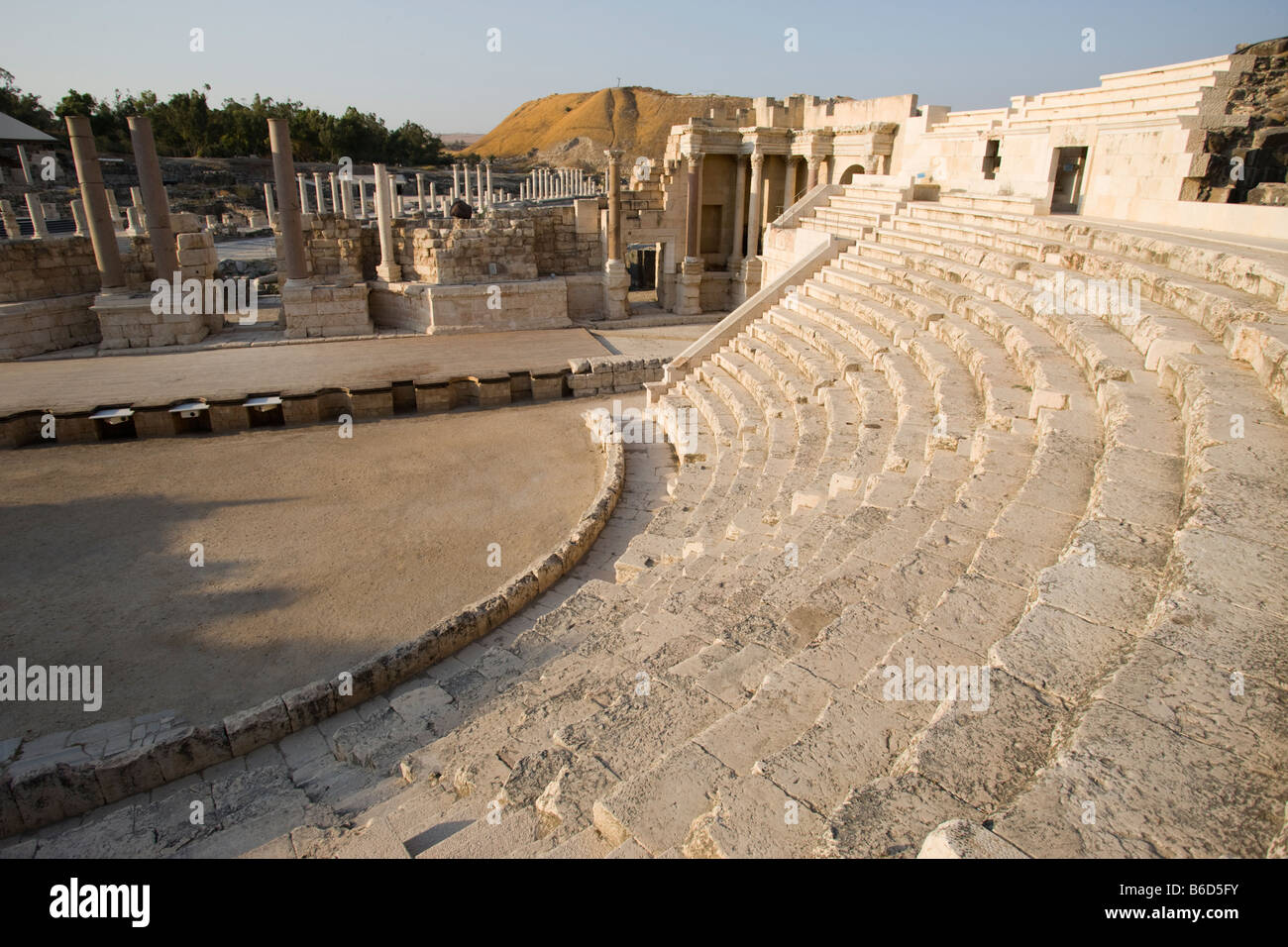ROMAN THEATER ARENA RUINS TEL BEIT SHEAN NATIONAL PARK ISRAEL Stock ...