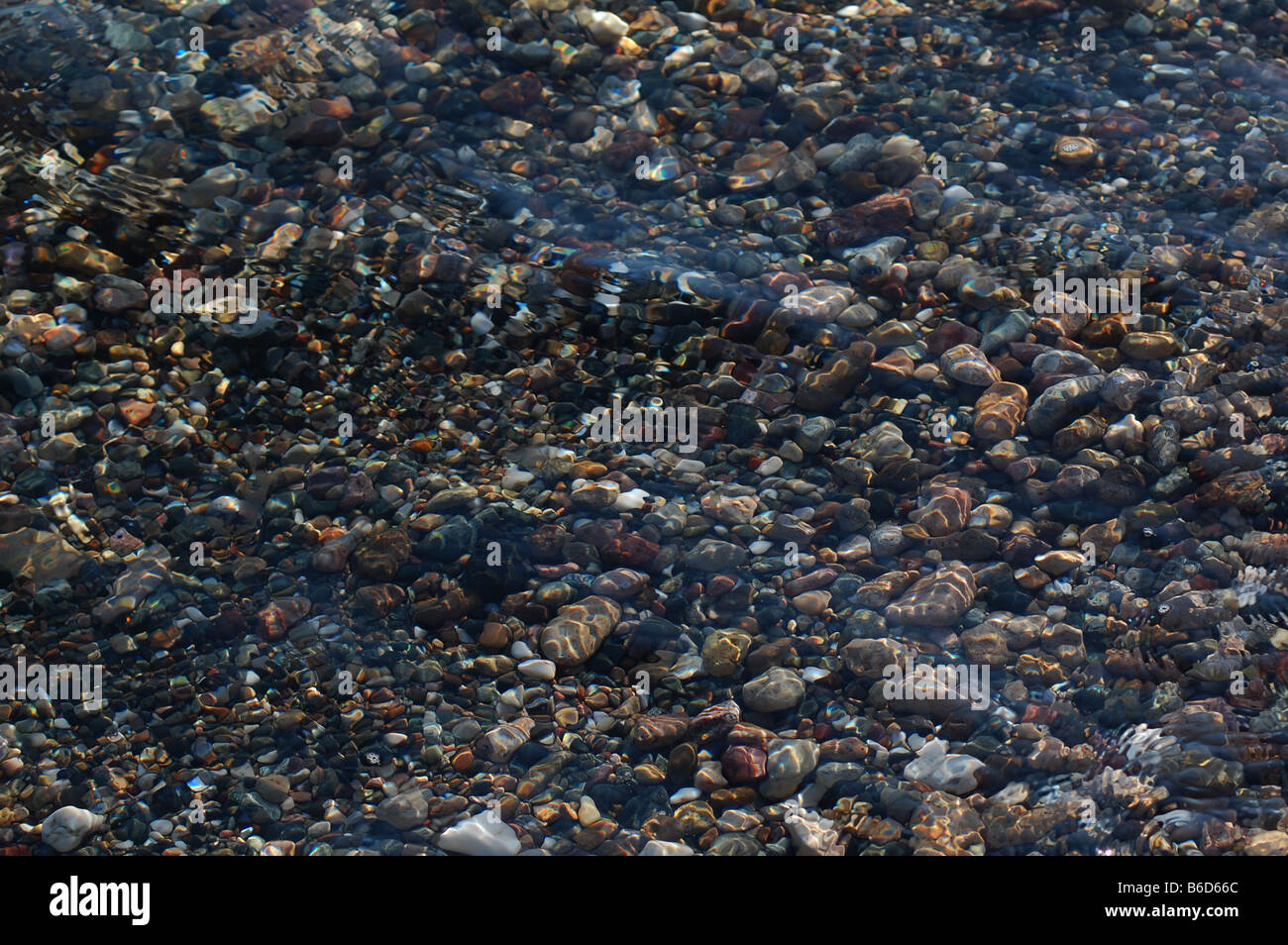 Pebbles under the crystal clear Greek sea Stock Photo - Alamy