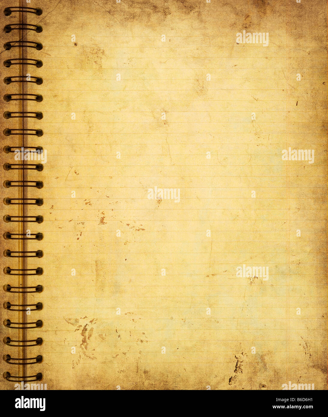 Highly detailed image of a page from old grunge notebook Stock Photo ...