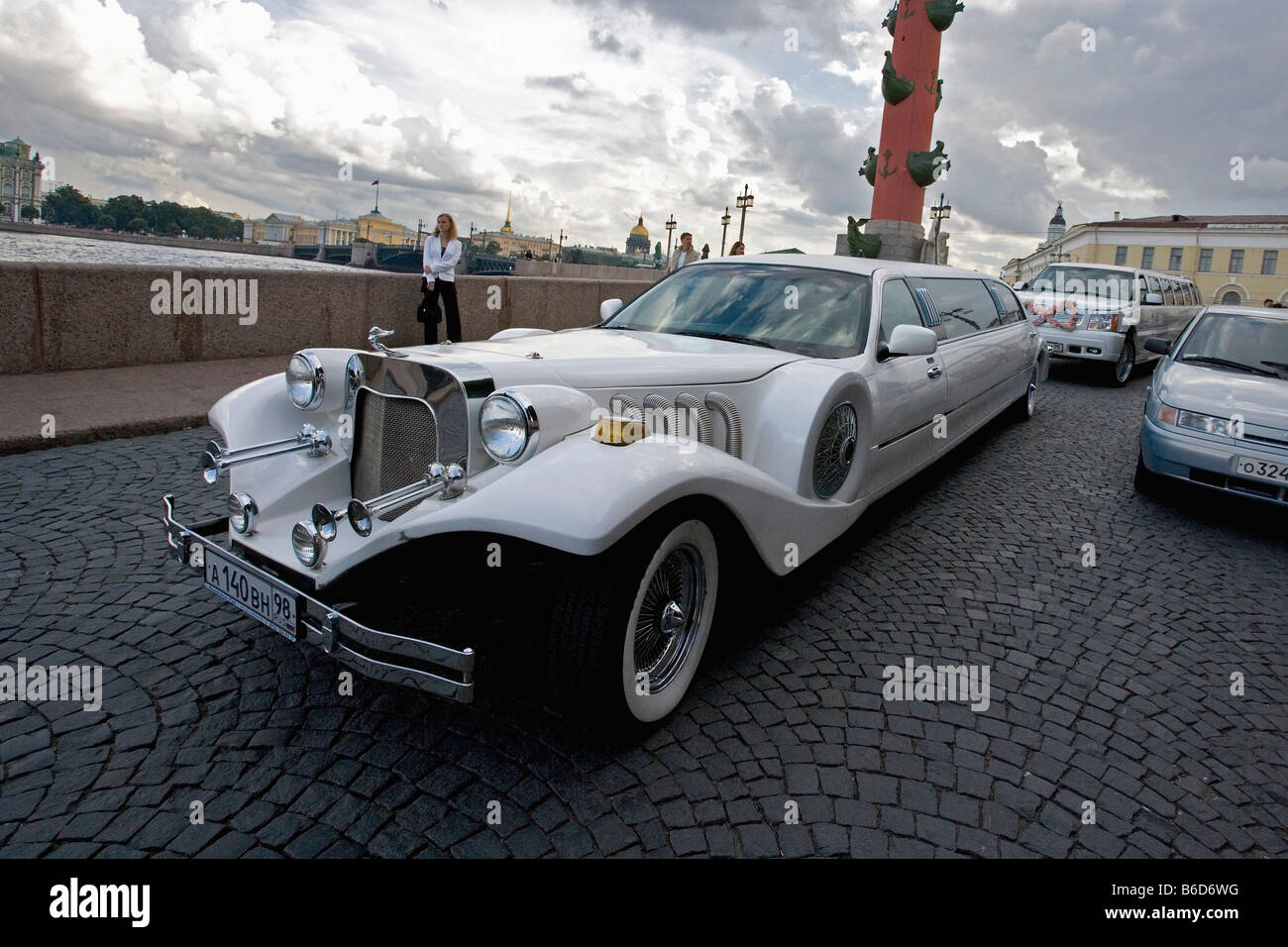 Russia, Saint Petersburg, Couples celebrate their marriage at the ...