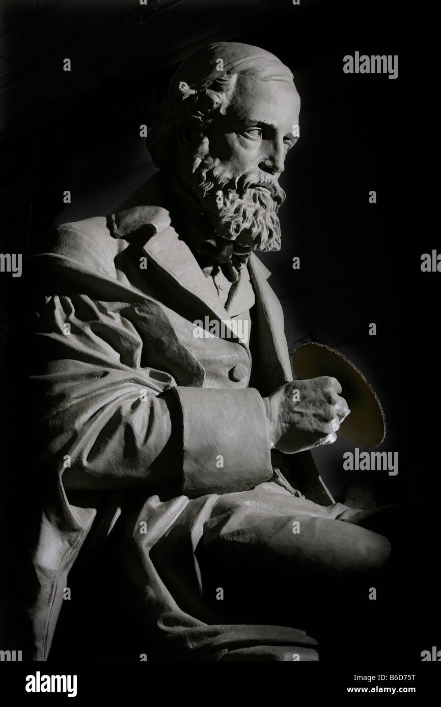 The clay version of a statue the Scottish scientist,James Clerk Maxwell ...