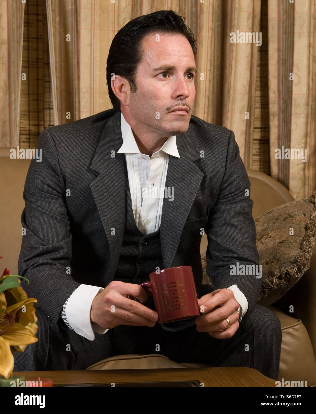 Man having a coffee Stock Photo - Alamy