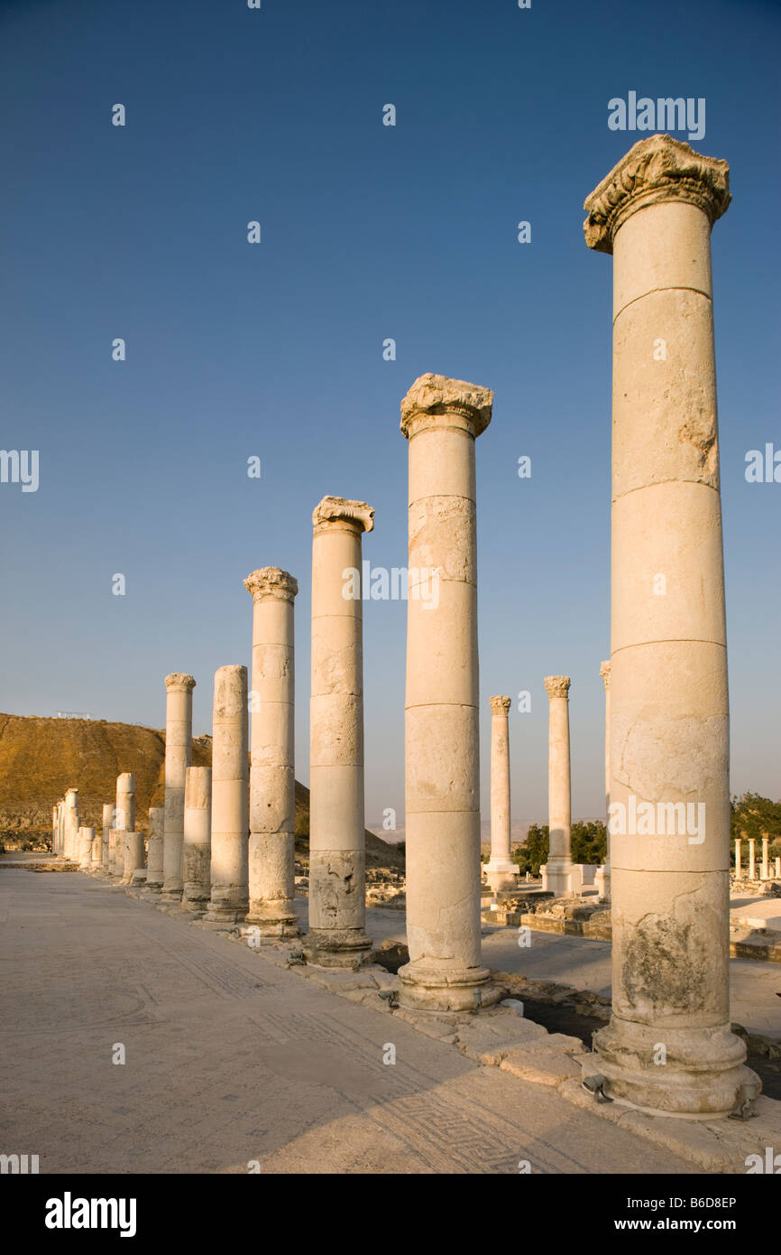 PALLADIUS STREET BYZANTINE COLONNADE RUINS TEL BEIT SHEAN NATIONAL PARK ...
