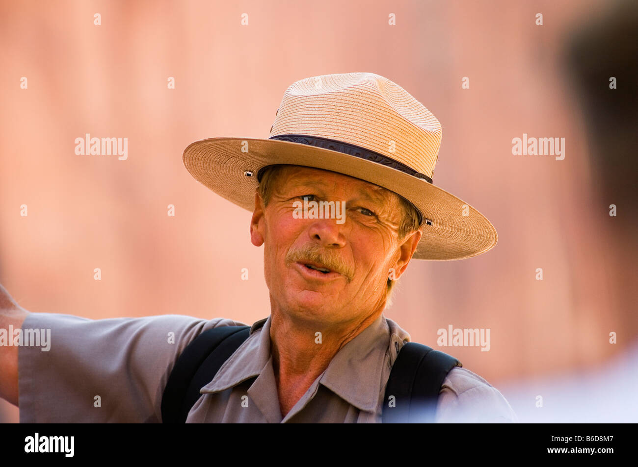 National Park Ranger at Rainbow Bridge National Monument Utah Stock ...
