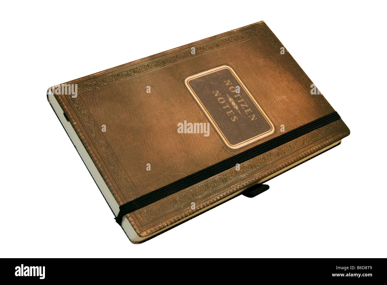 Old diary book isolated on white Stock Photo - Alamy