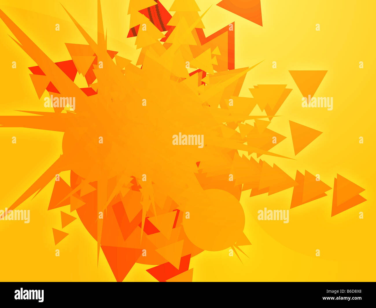 Explosion of geometric shapes abstract rendered illustration Stock ...