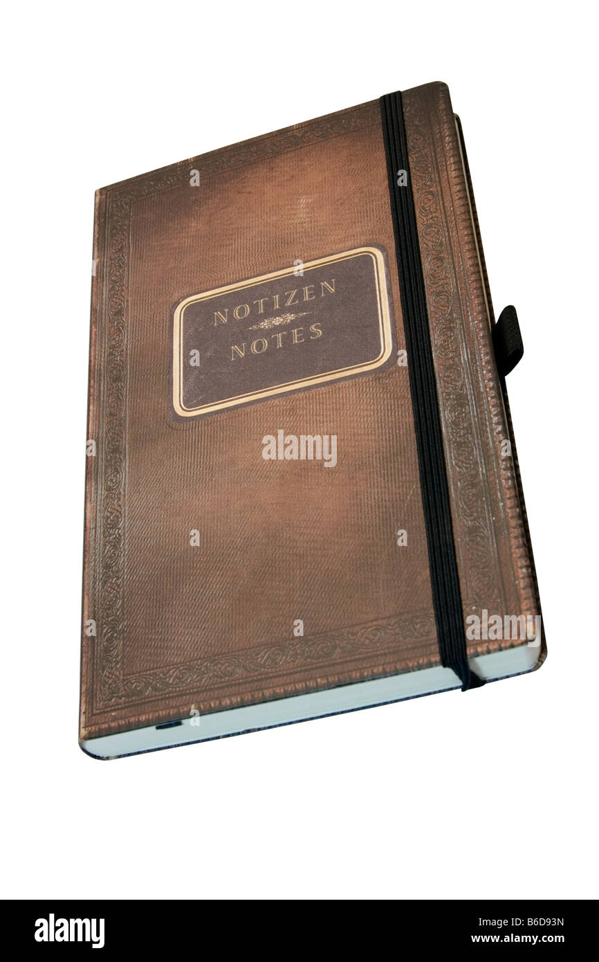 Old diary book isolated on white Stock Photo - Alamy