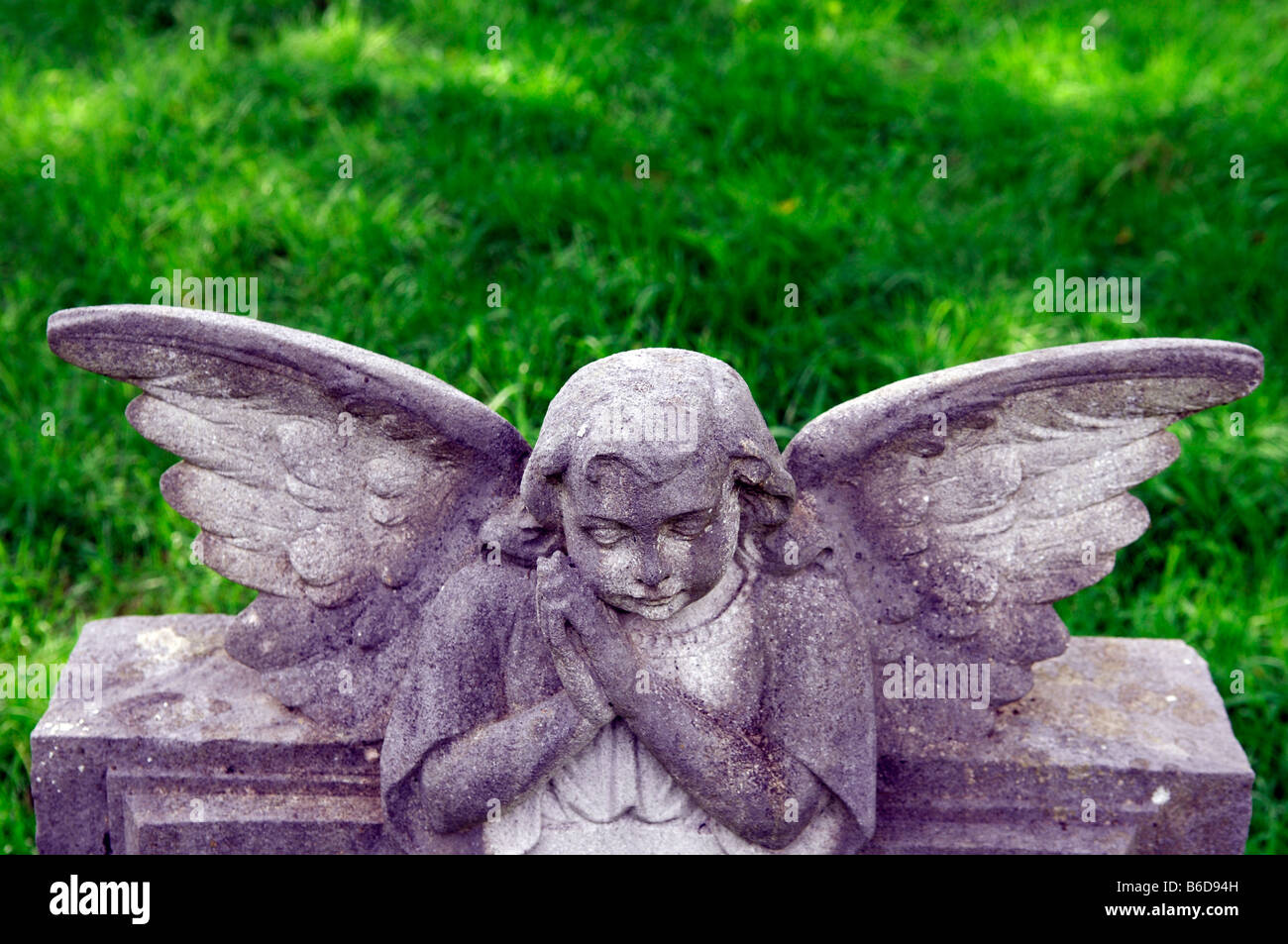 graveyard stone angel grave cemetery in sacred memory of burial death ...