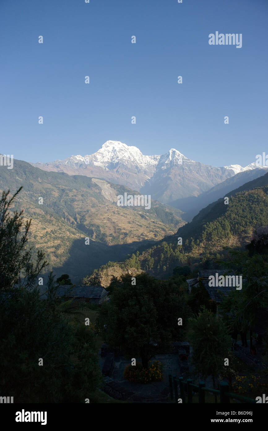 Annapurna South Annapurna One and Hiunchuli Mountains from the Ker and ...