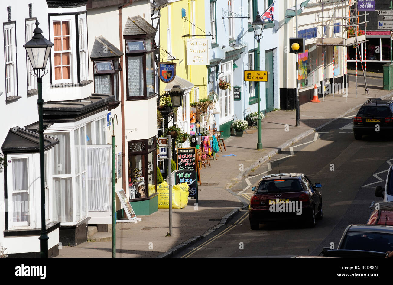 Modbury town centre properties south Devon England UK Stock Photo - Alamy